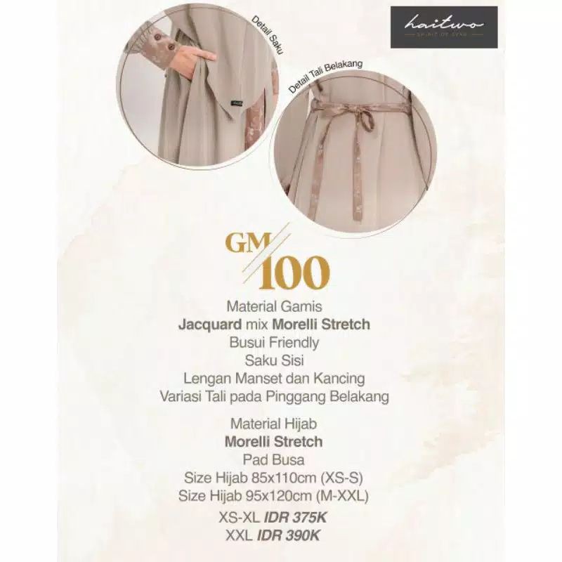 Gm 100 / Haitwo 100 / Latest Gamis 2021 | Shopee Philippines