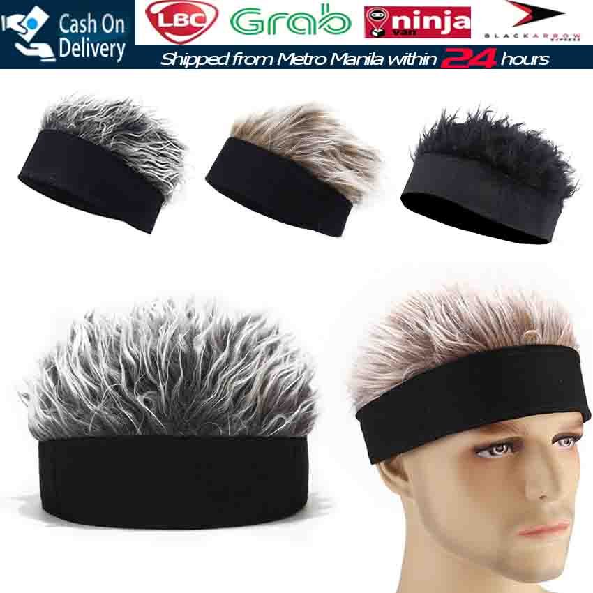 【Fast Delivery】Baseball Cap With Spiked Hairs Wig Baseball Hat With ...
