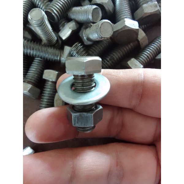bolt and nuts 3/8x1 50 pieces with free washer | Shopee Philippines