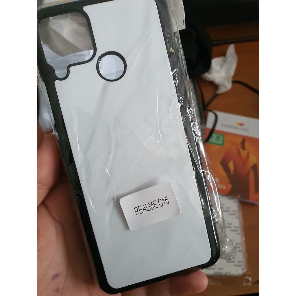 Realme C15 Case Sublimation 2D Hard Blank Plain custom HP casing ...