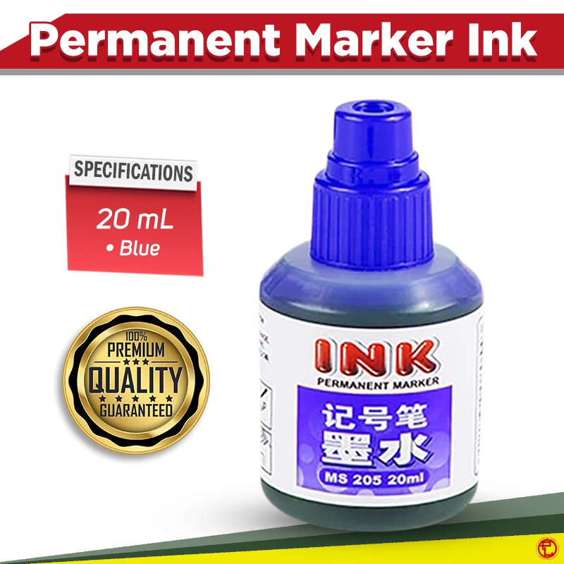 20ml Refill Ink for Permanent Marker Pen (Red / Blue / Black) | Shopee ...