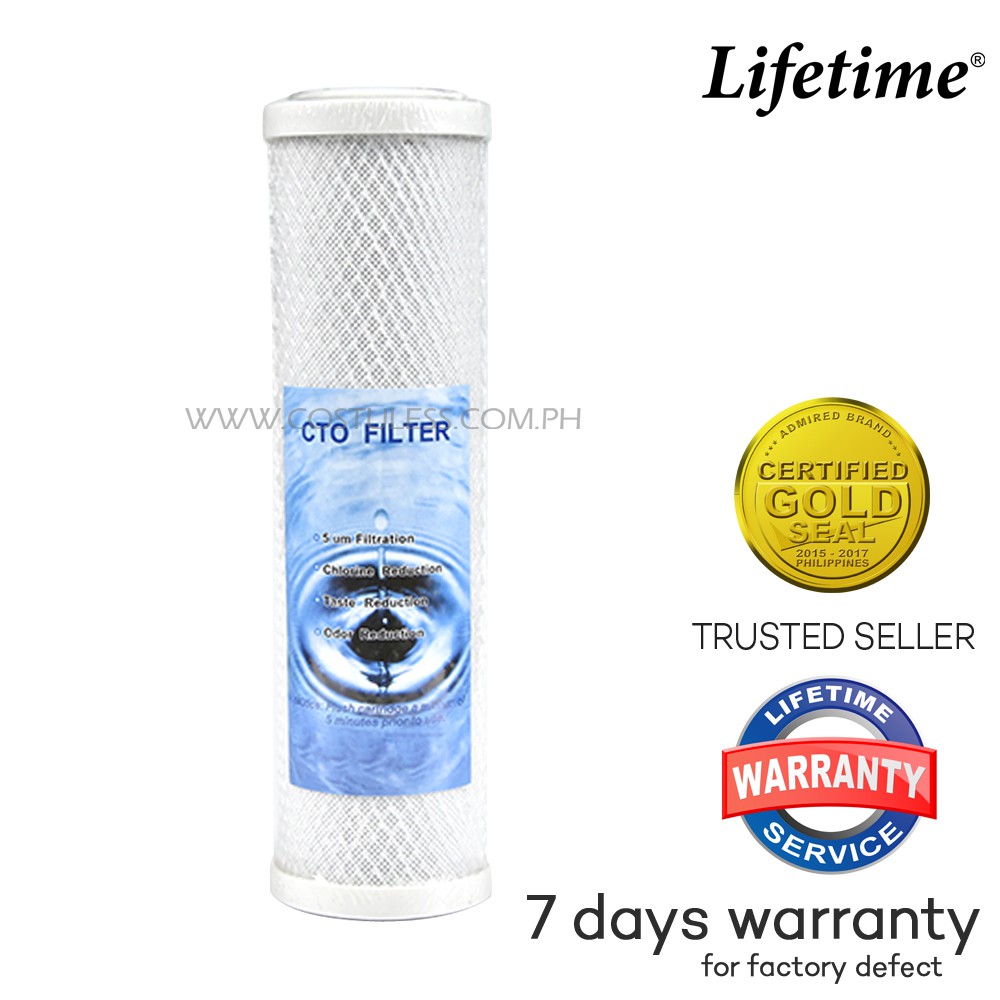 Lifetime Water Purifier Filter LF-CTO-10 Stage 3 Carbon Filter for ...