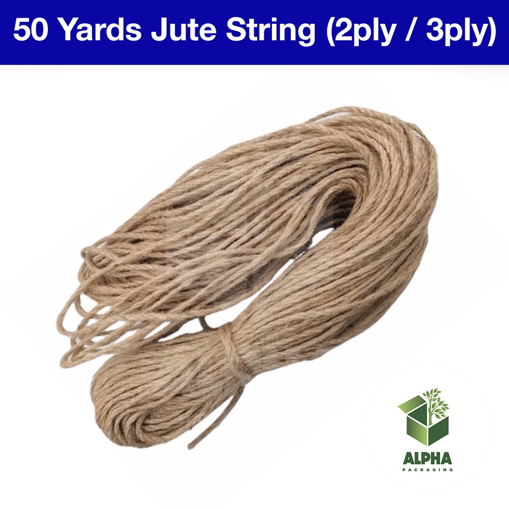 50 Yards Jute Twine String / Abaca String (2ply / 3ply) | Shopee ...