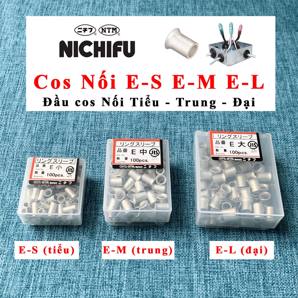 Nichifu brass connector for connecting electrical wires E-S Tieu, E-M ...