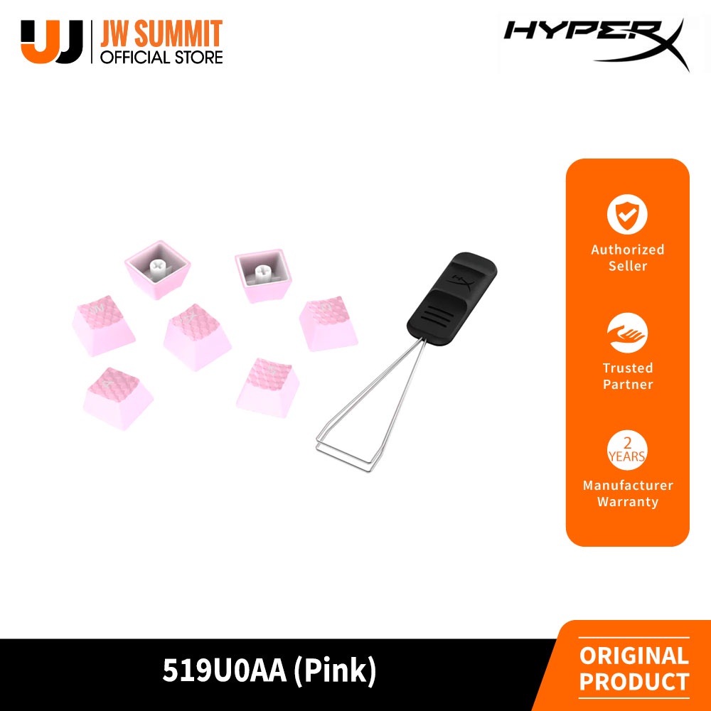 HP HyperX Rubber Keycaps Gaming Accessory Kit PINK (519U0AA) | Shopee ...