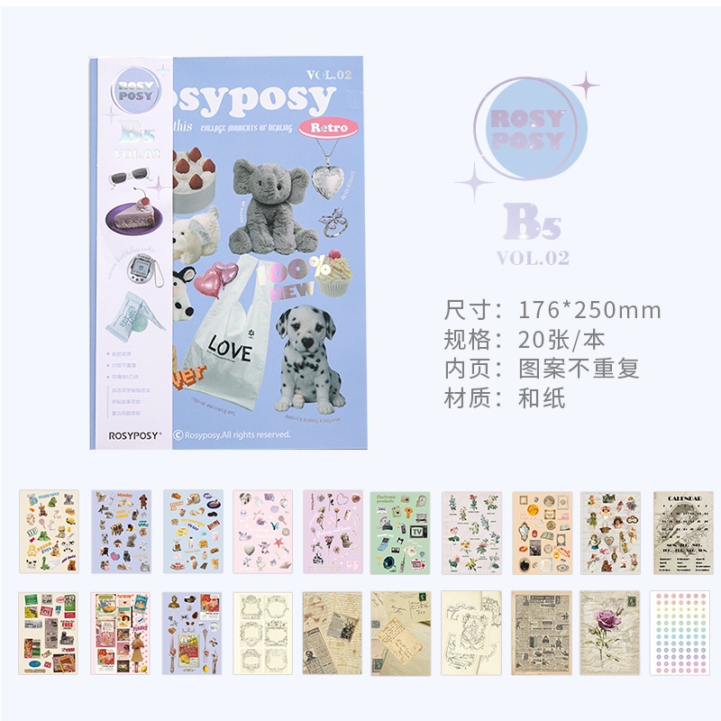 Cdaily|INS Magazine Sticker Book Journal Stickers Cute stickers ...