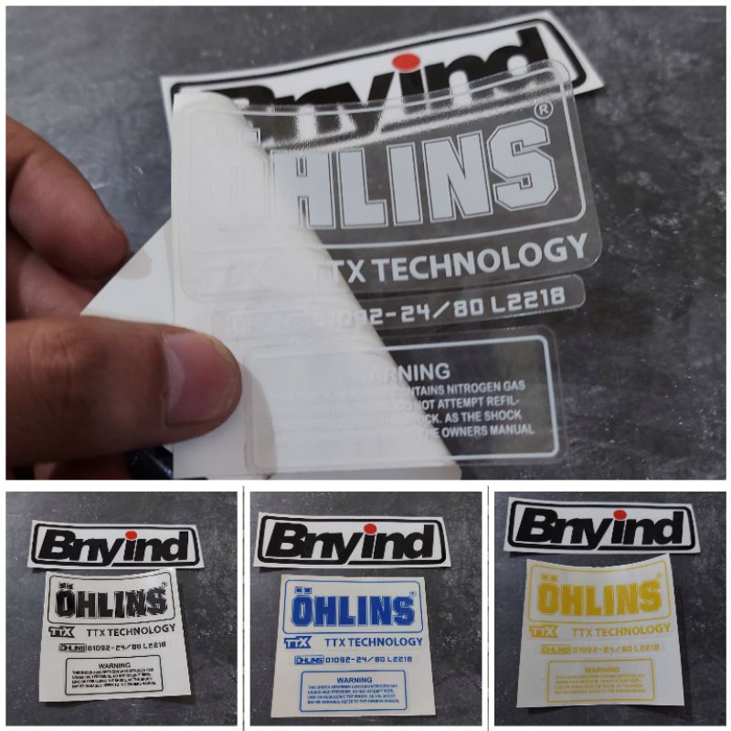OHLINS TTX TRANSPARENT SHOCK STICKER | Shopee Philippines