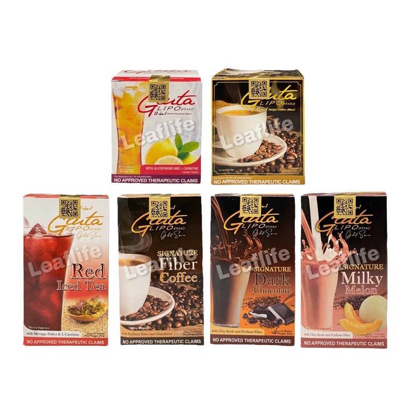 Gluta Lipo Red iced tea, fiber coffee , milky melon , dark chocolate ...