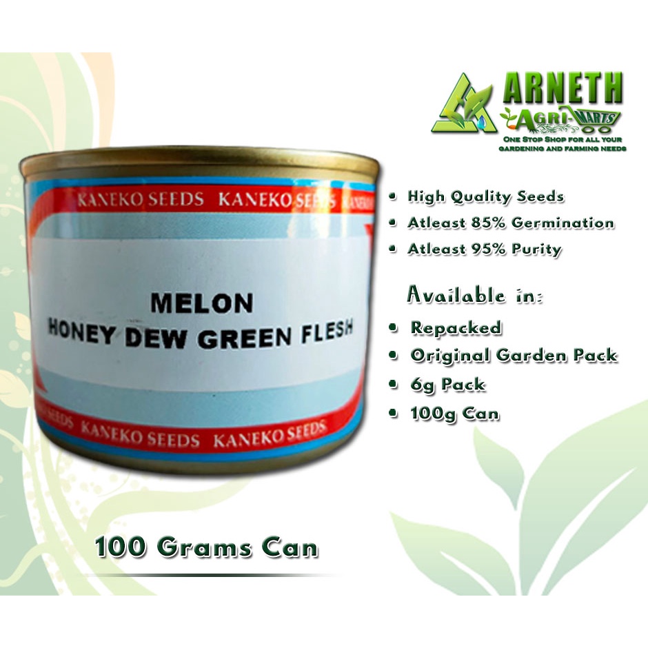 KANEKO HONEY DEW GREEN FLESH VARIETY MELON SEEDS (100 GRAMS CAN ...