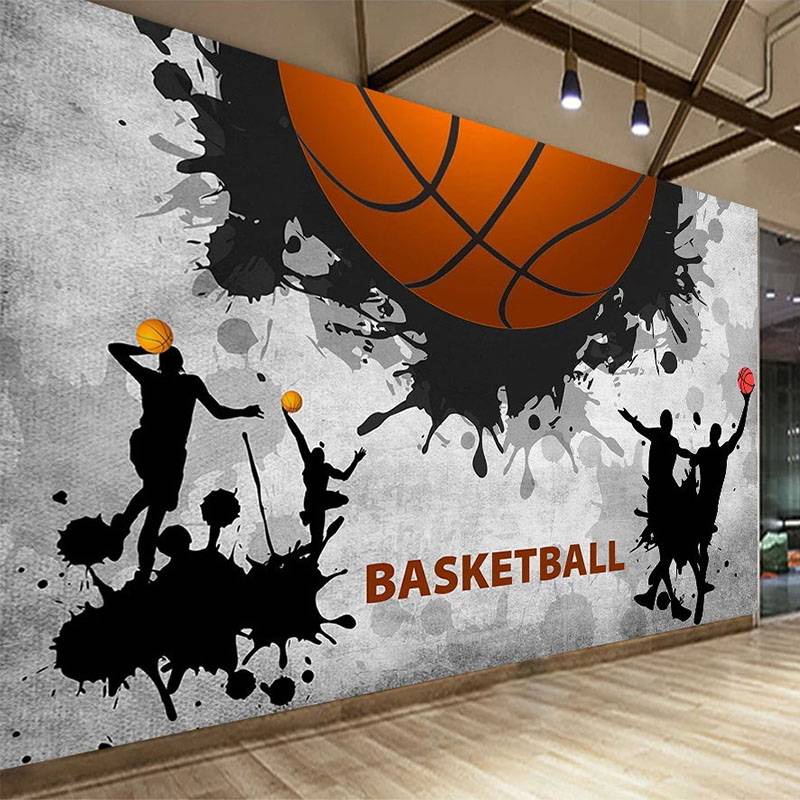 3D Wallpaper Modern Creative Personality Basketball Sports Photo Wall ...