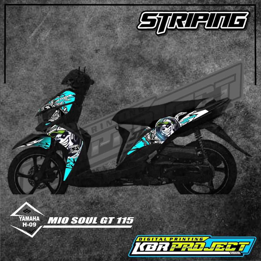 Mio striping sticker MIO SOUL GT 115 Motorcycle YAMAHA Motorcycle ...