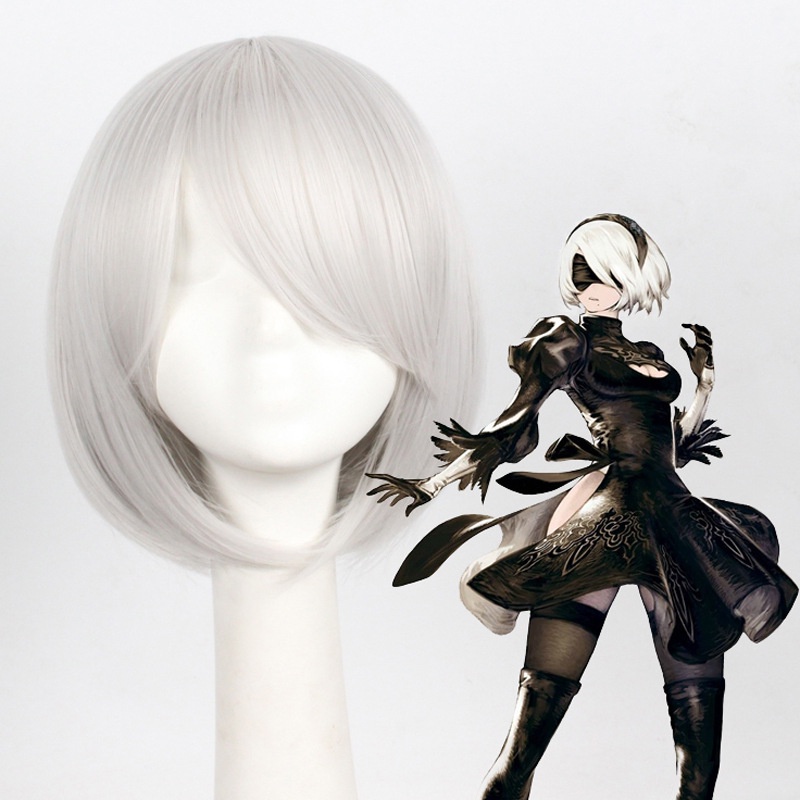 Anime Yorha No. 2 Type B Game Character 2b White Cosplay Wig | Shopee ...