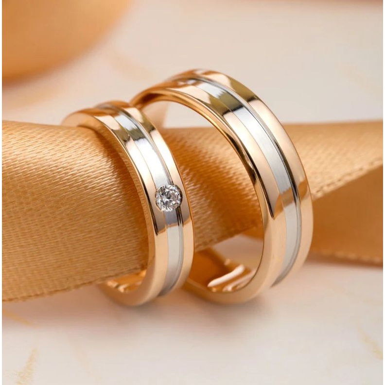 18k Solid Gold Wedding Ring, Pawnable, 100%Authentic Gold | Shopee ...