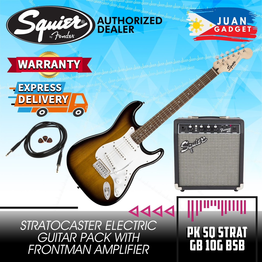 Squier by Fender PK SQ Stratocaster GB BSB with Squier Frontman 10G 10W ...