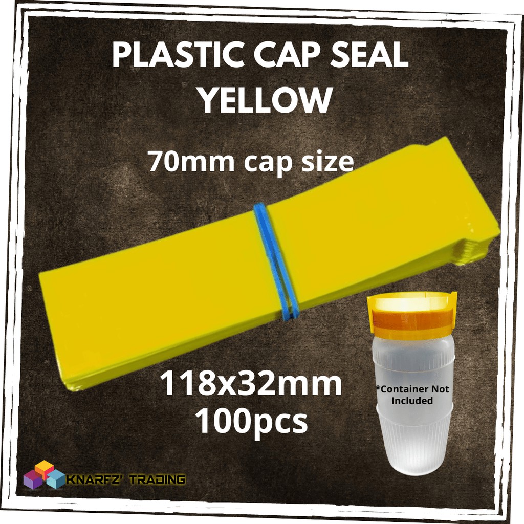 118x32mm YELLOW Plastic Cap Seal for Medium Peanut Butter Jar Sold by ...