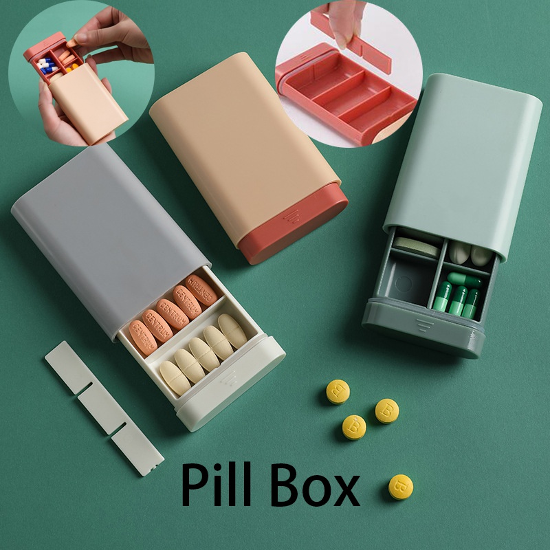 Portable Useful Dispenser Case Medicin Storage Traveling Pill Vitamin ...