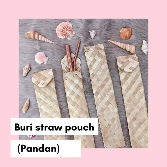 Buri Straw/Toothbrush Pouch (Pandan) | Shopee Philippines