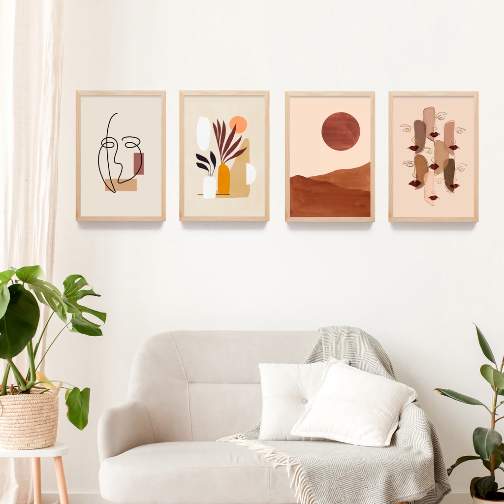 HIASAN DINDING Funterior Wall Hanging Display Aesthetic Frames Photo ...