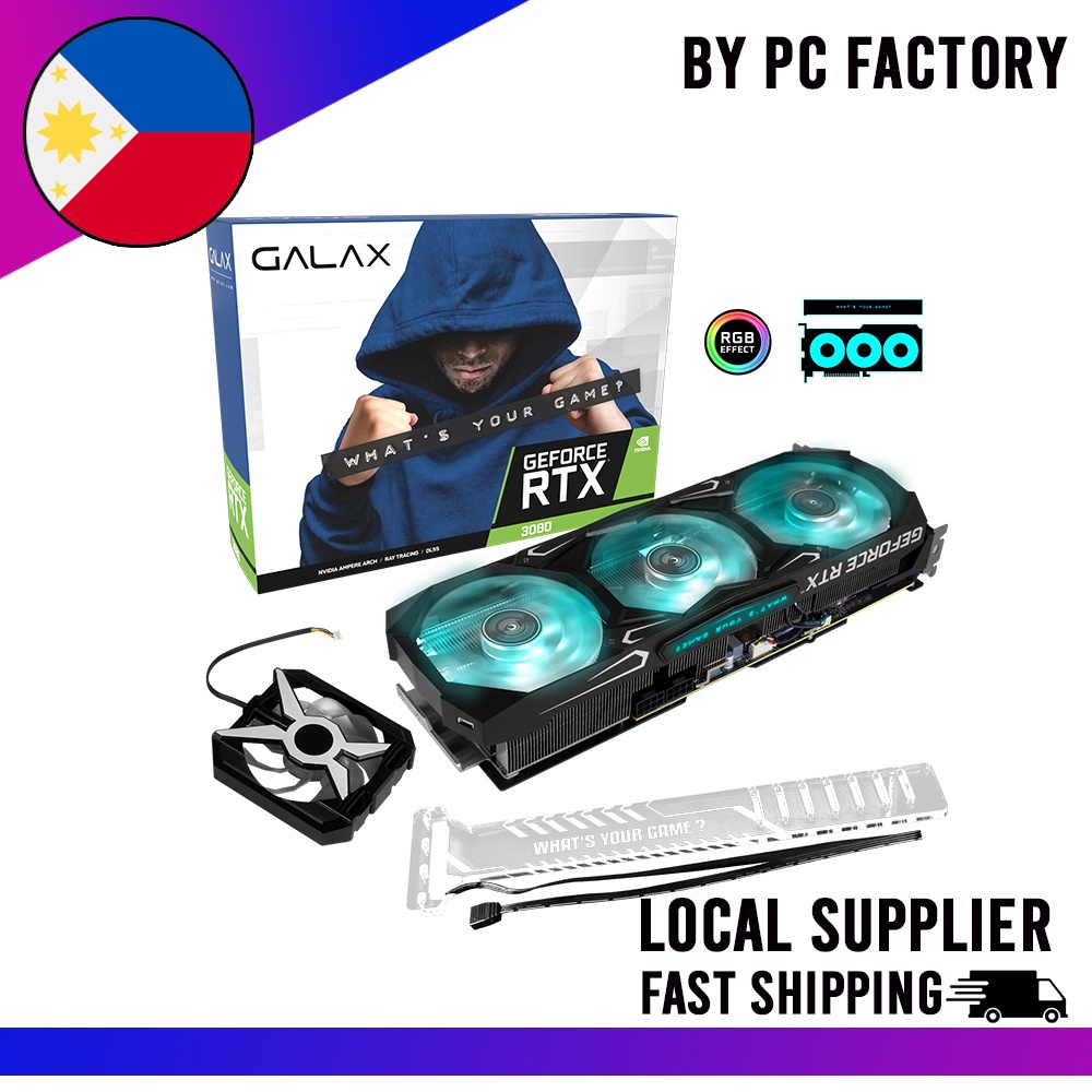Galax RTX3080 12GB 1-Click OC SG LHR GDDR6X (TRI-FAN) Nvidia Graphics ...
