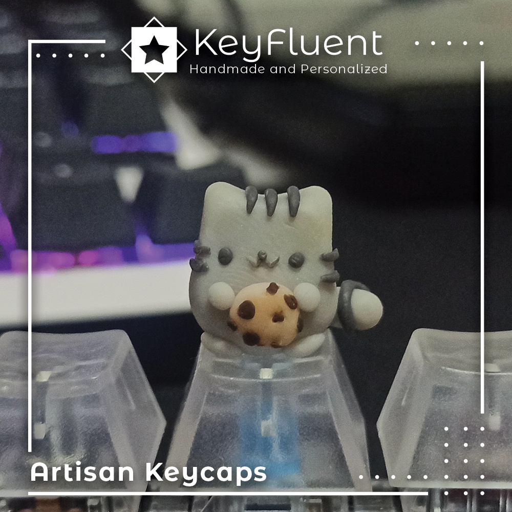 Pusheen Polymer Clay Charm DSA Profile Artisan Keycap | Shopee Philippines