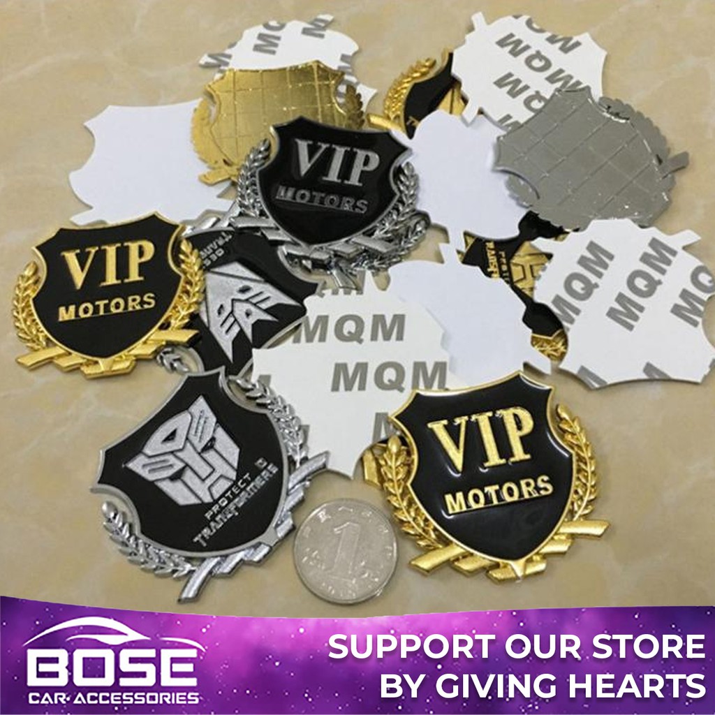 3D Elegant Small Emblem Decal Sticker VIP Motors | Shopee Philippines