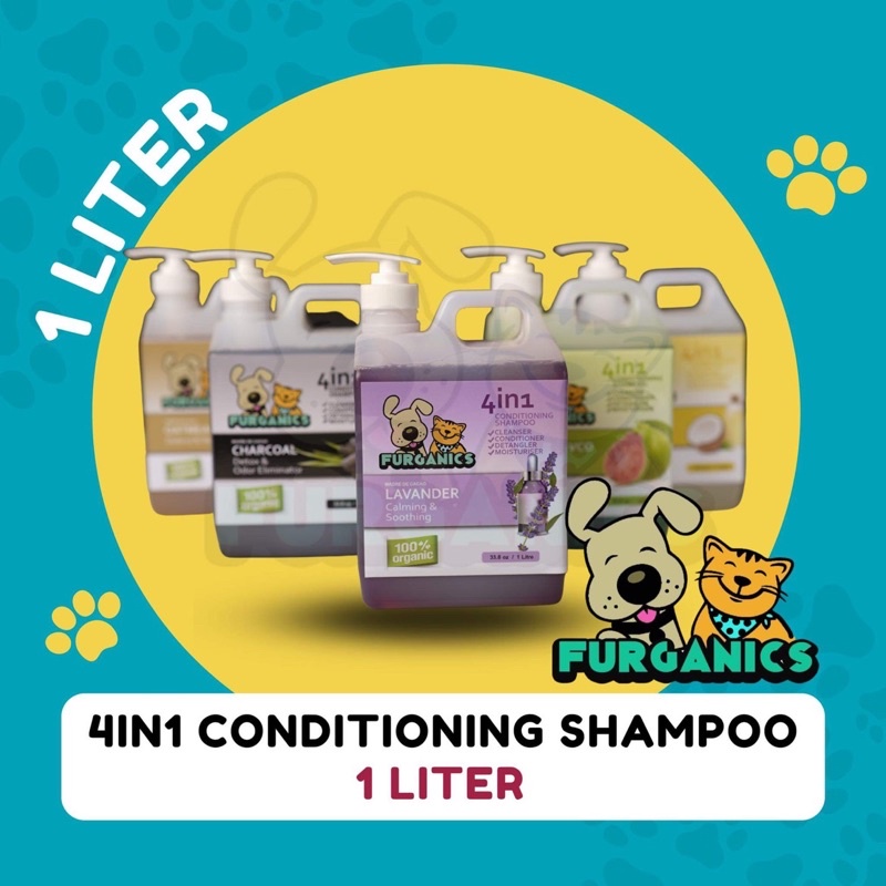 Furganics Pet Shampoo 1 Liter Madre De Cacao with Conditioner 100% ...