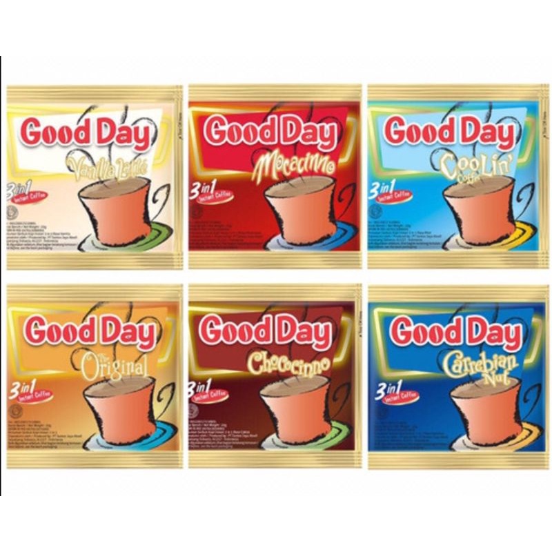 Good Day Coffee Goodday plan contains 10 x 20 grams ALL VARIANTS ...