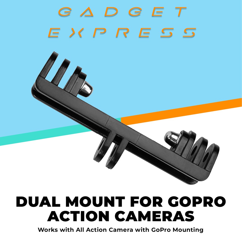 Dual Mount Double Camera Mount for Gopro and other action cameras ...
