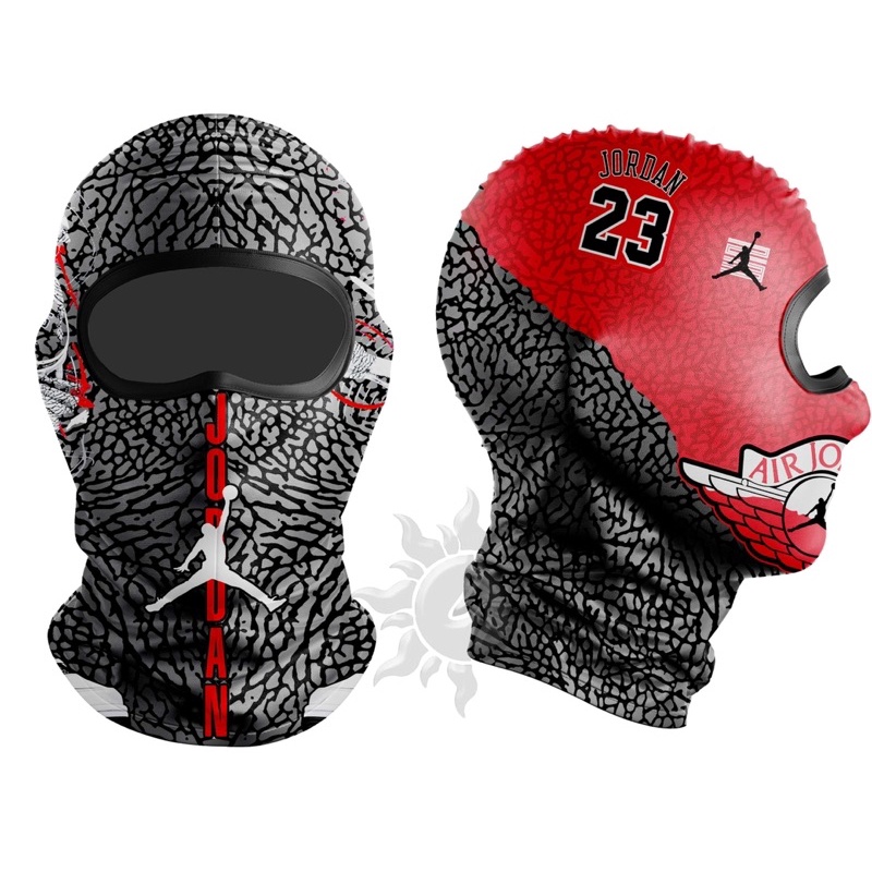 jordan inspired balaclava fullmask full sublimation motor riding gear ...