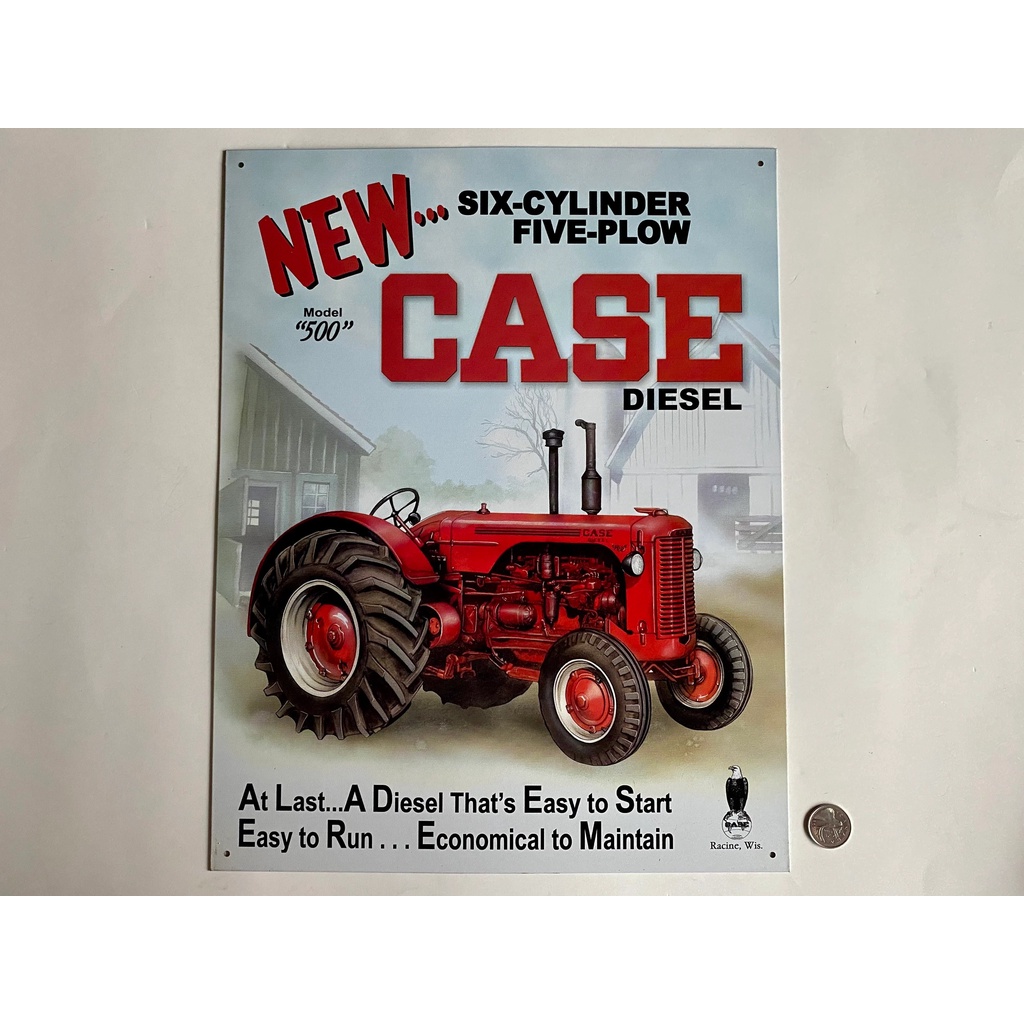 Retro Case Diesel Model 500 Tractor Metal Poster Sign, Farming Tractor ...