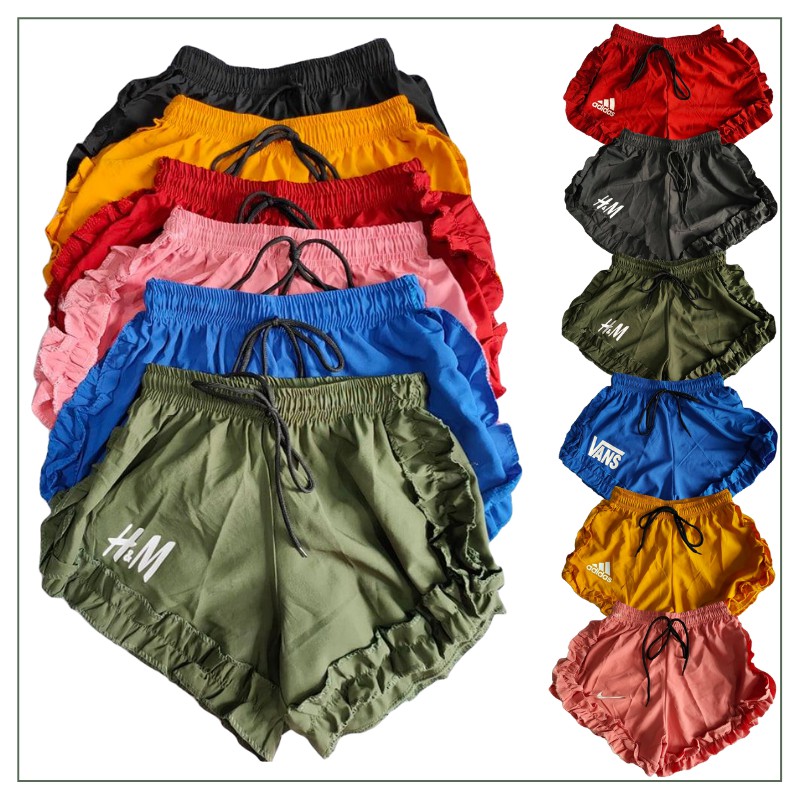 RUFFLES TASLAN SHORT Grey Only | Shopee Philippines