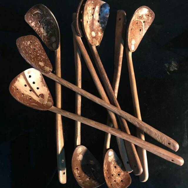 Sutil wood sutil hole shell spatula coconut shell coconut shell ...