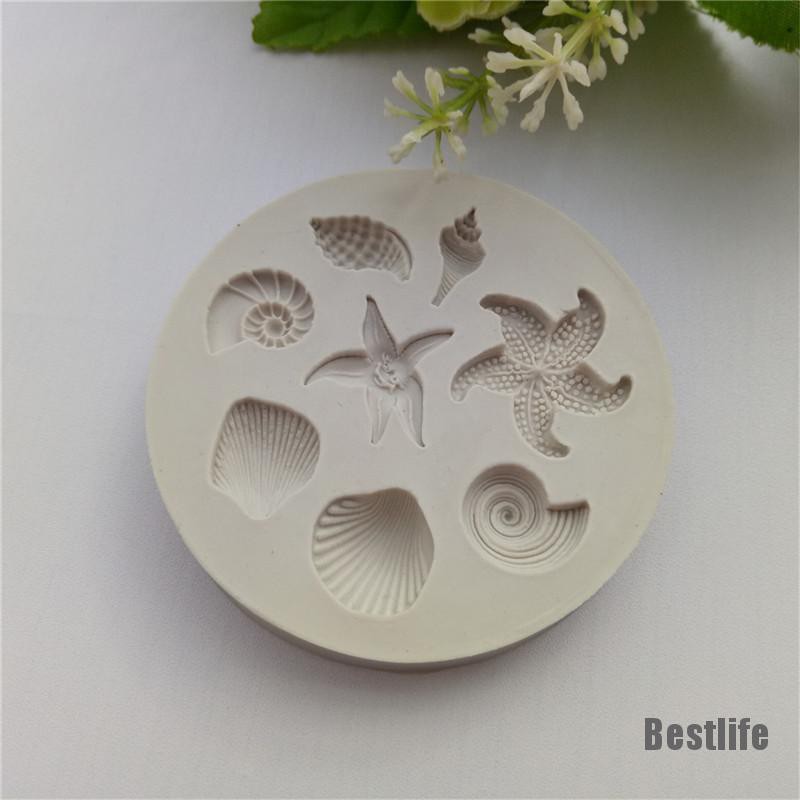 [FGWB] Ocean Biological Conch Sea Shells Chocolate Cake Silicone Mold ...