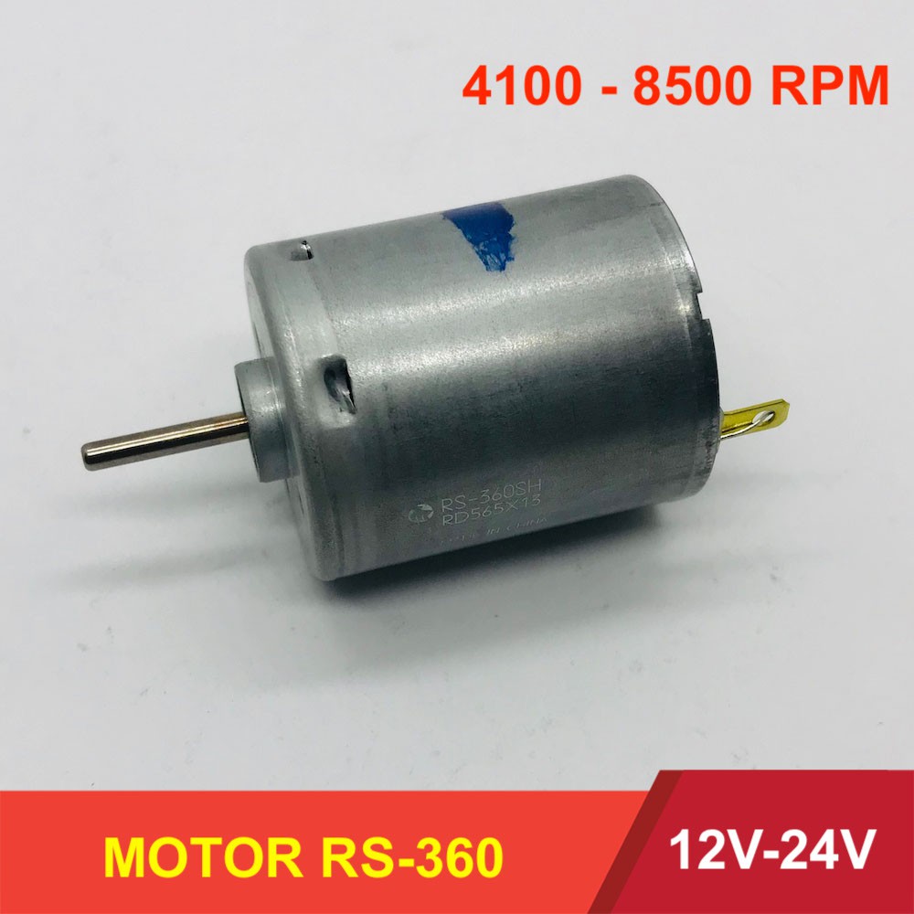 Motor 360 RS-360SH voltage 12V - 24V slow speed 4100 - 8500 RPM ...