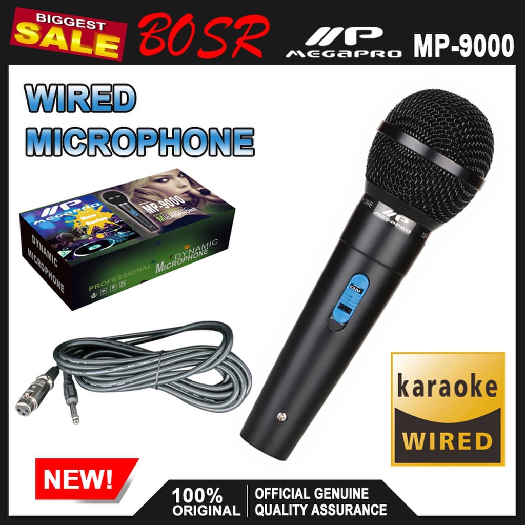 Megapro MP-9000 Professional Vocal Dynamic Microphone Black | Shopee ...
