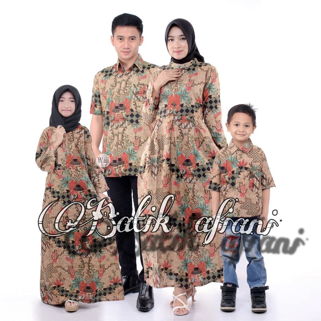 FAMILY BATIK COUPLE || BATIK COUPLE SET FATHER MOTHER SON GIRL BOY ...