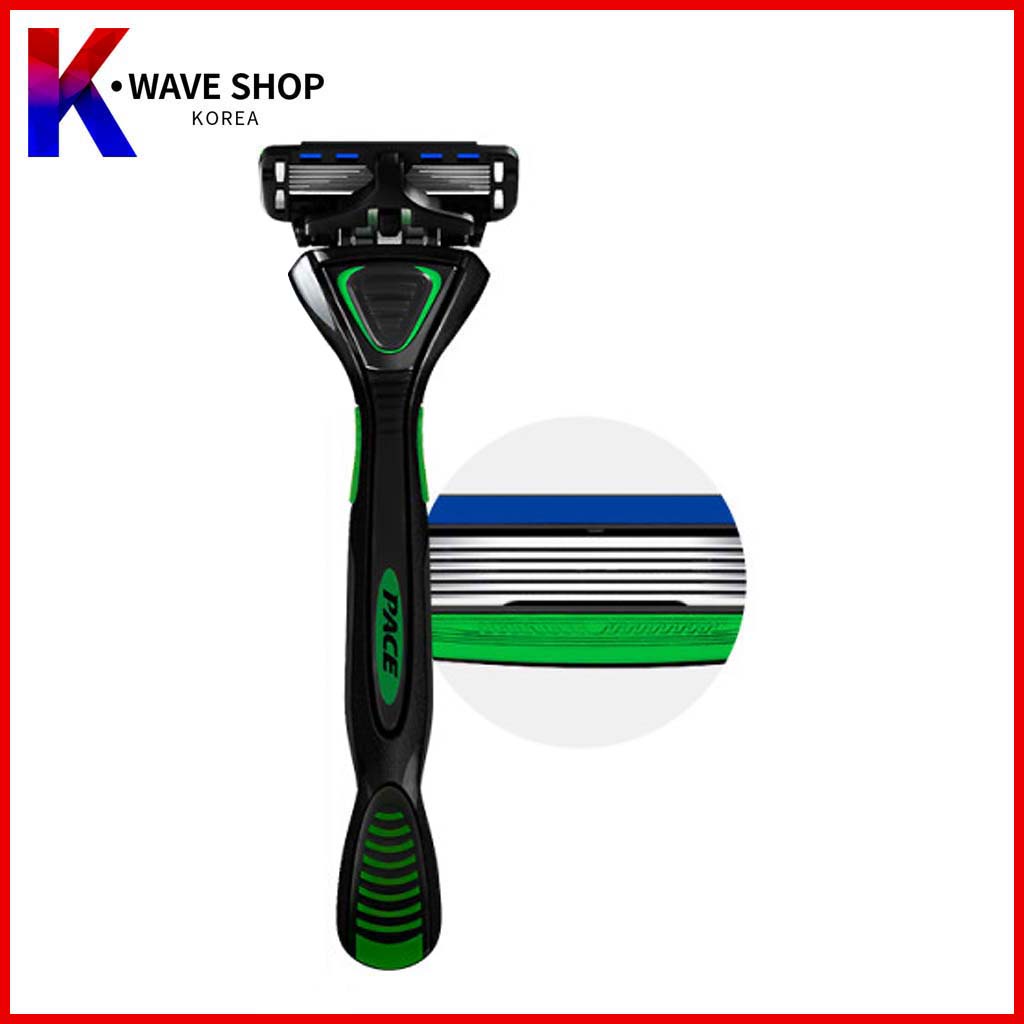 [Dorco] Pace 6 - Six Blade Razor System with Trimmer (1 Handle + 4 ...