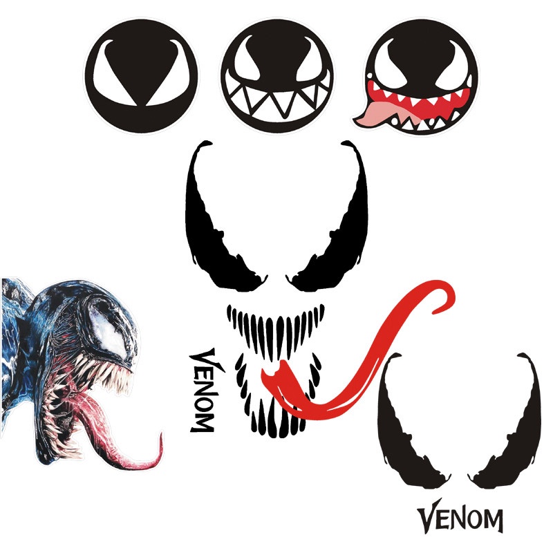 DC marvel venom Car Stickers Reflective Motorcycle Creative Car Auto ...