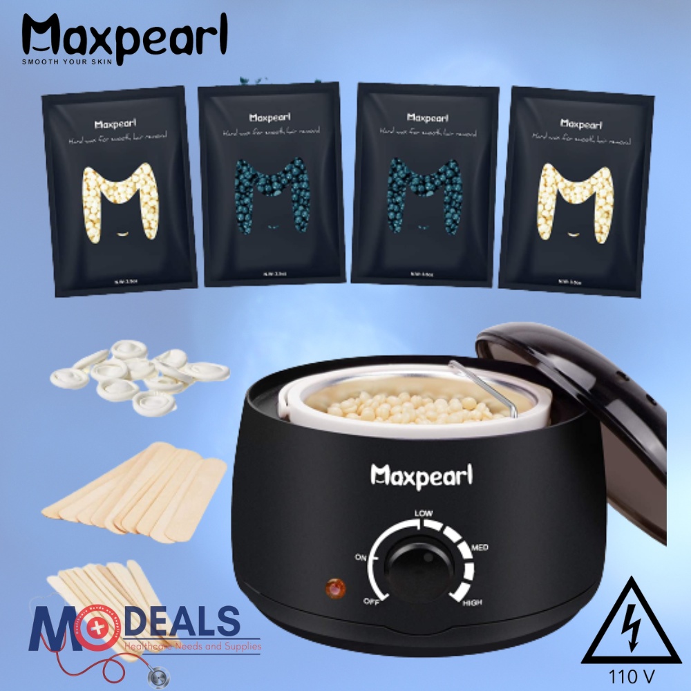 Maxpearl Waxing Device Hair Removal Wax Warmer Kit for Fine and Coarse ...