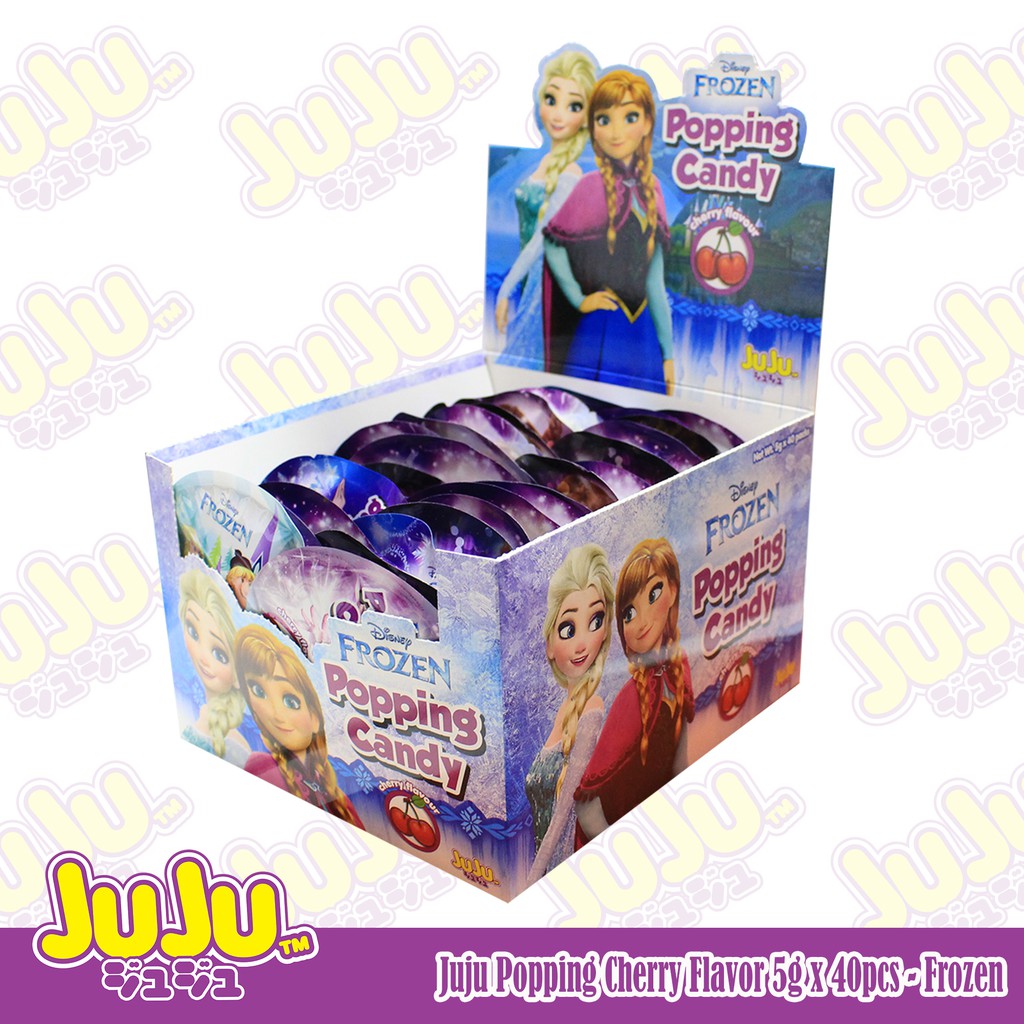 Juju Popping Candy Cherry Flavor 5g x 40pcs - DISNEY FROZEN | Shopee ...