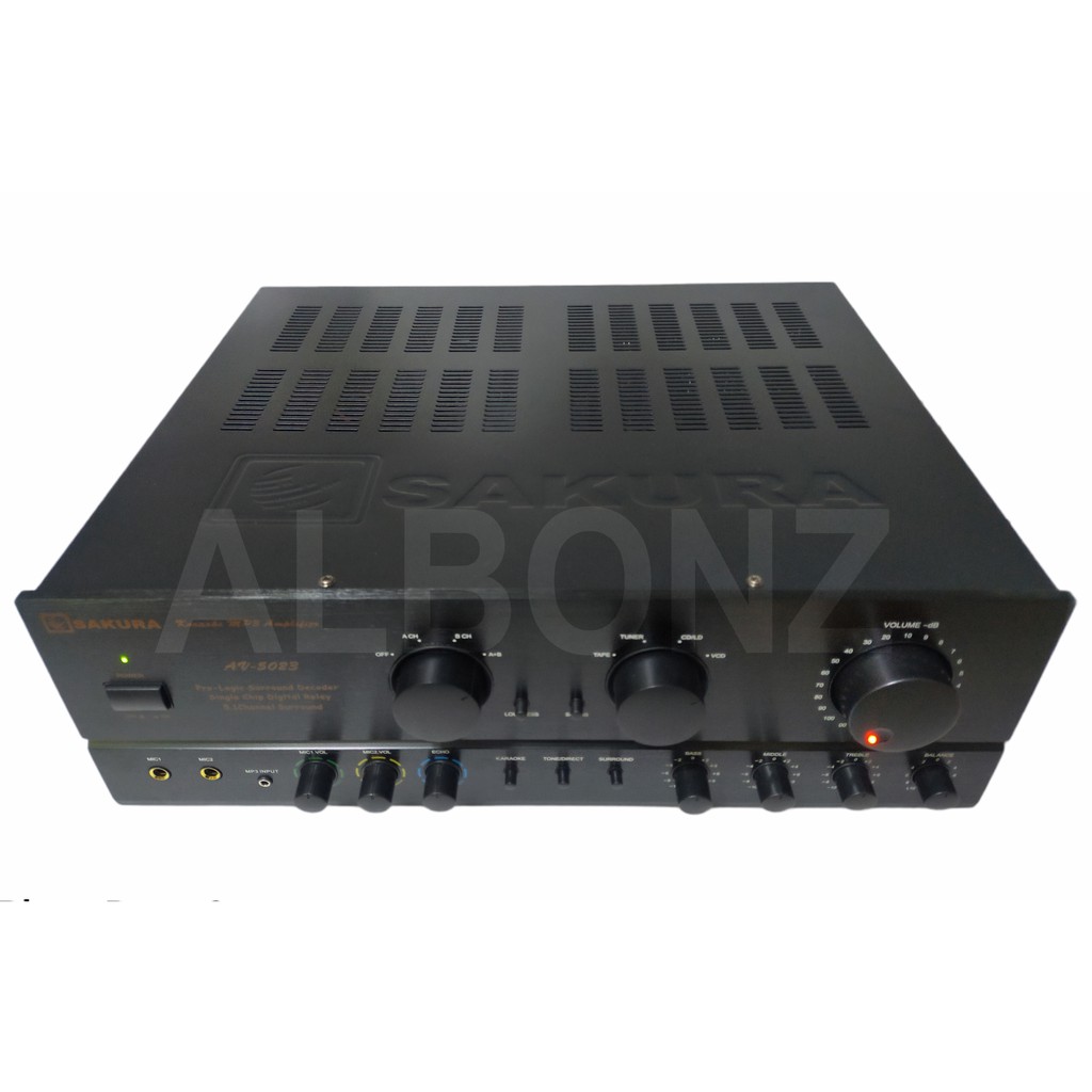 Sakura AV-5023 (550W x 2)(ORIGINAL) Karaoke MP3 Amplifier | Shopee ...