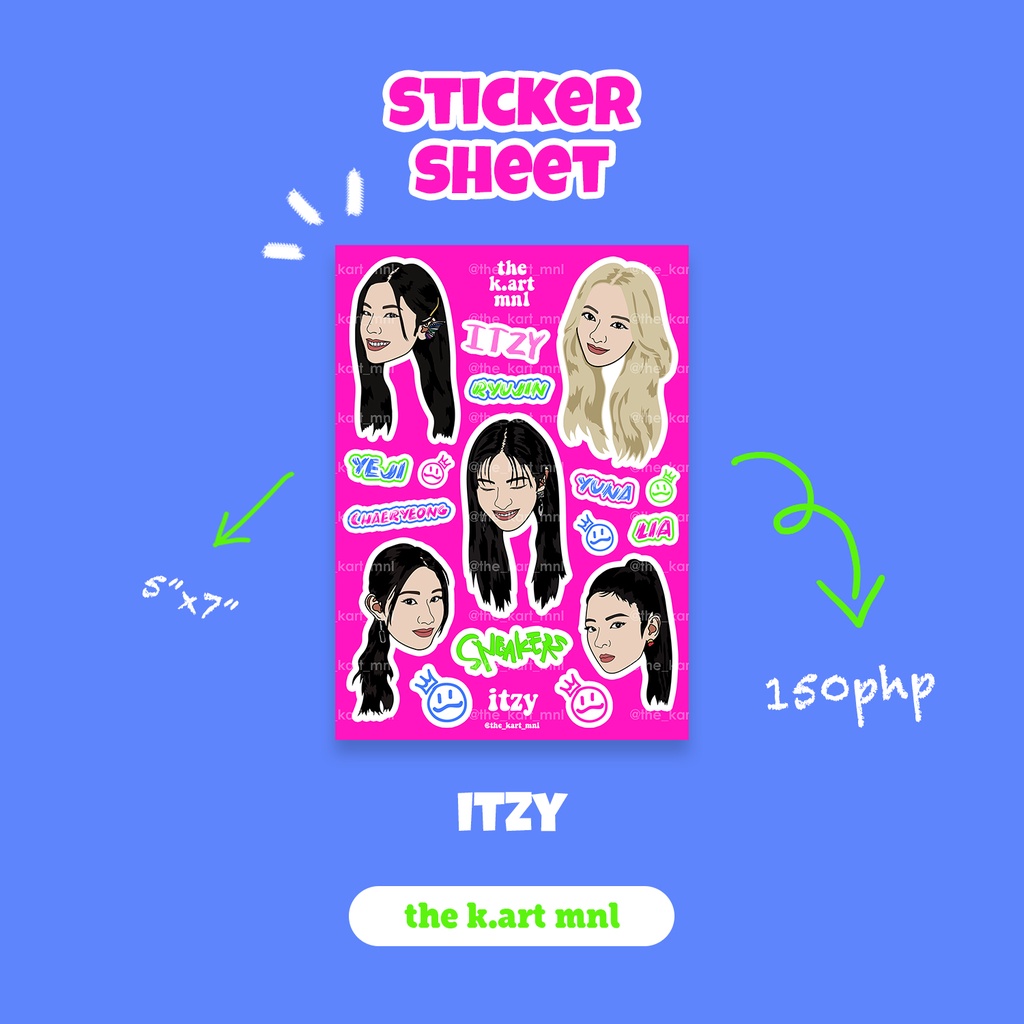 ITZY SNEAKERS Ver. - STICKER SHEET | Shopee Philippines