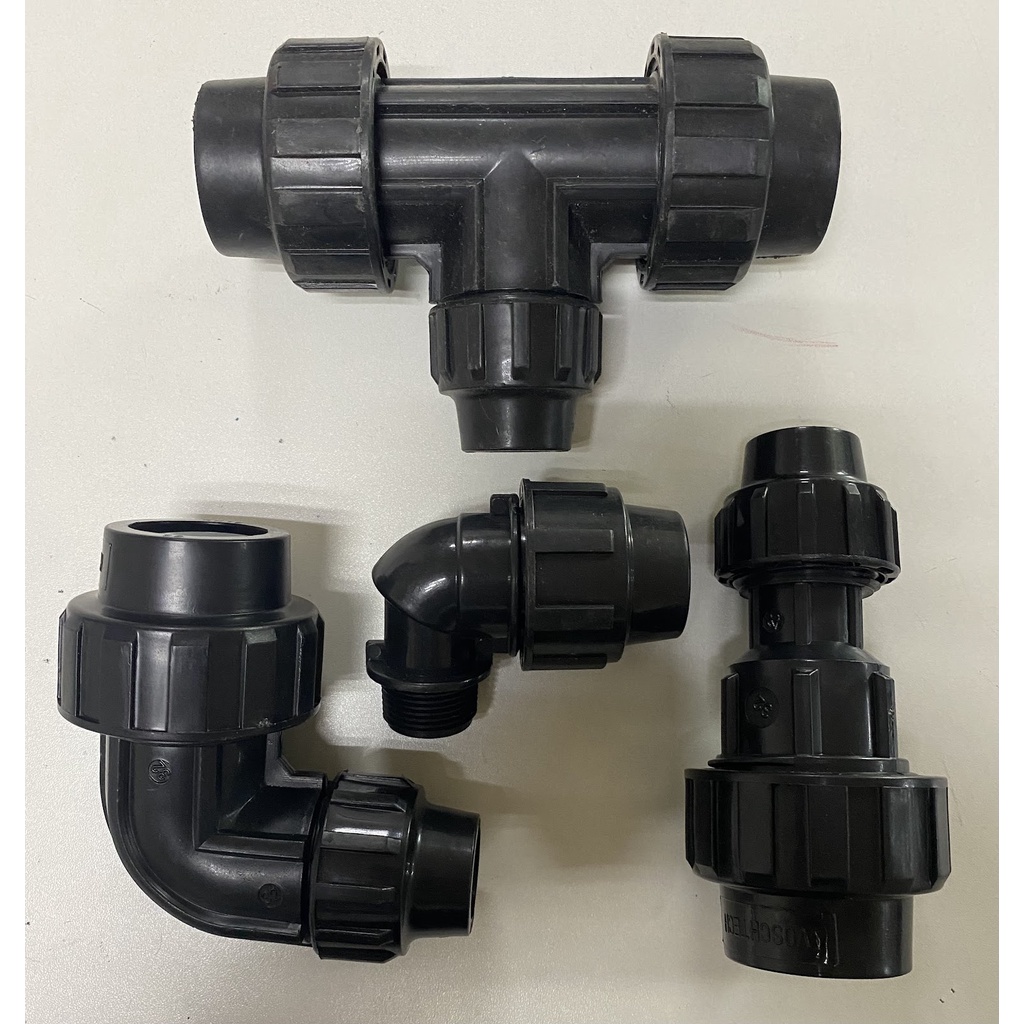 PE COMPRESSION FITTINGS REDUCER (20-32)MM ELBOW TEE ADAPTER | Shopee ...