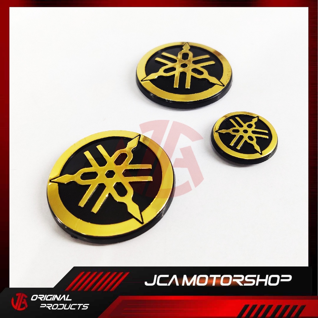 ORIGINAL YAMAHA EMBLEM SET (GOLD) FOR SNIPER 150 - 5CM / 1 INCH ...