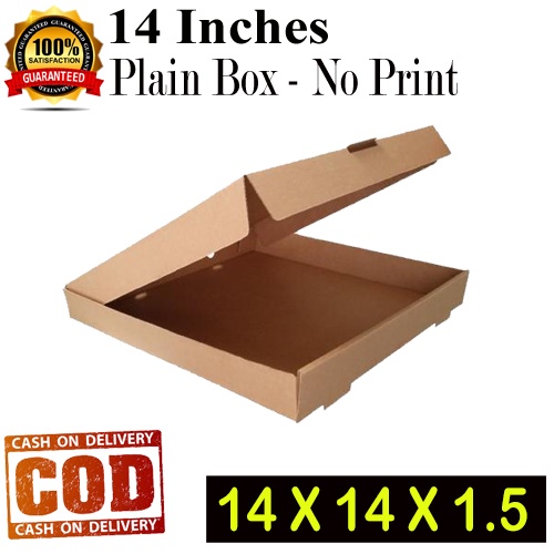 Pizza Box Corrugated / Plain Box 14 Inches / Plain 50pcs per bundle ...