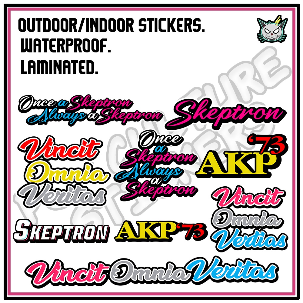 Alpha Kappa Rho - Skeptron - Akrho Vinyl Sticker 2PCS per ORDER ...
