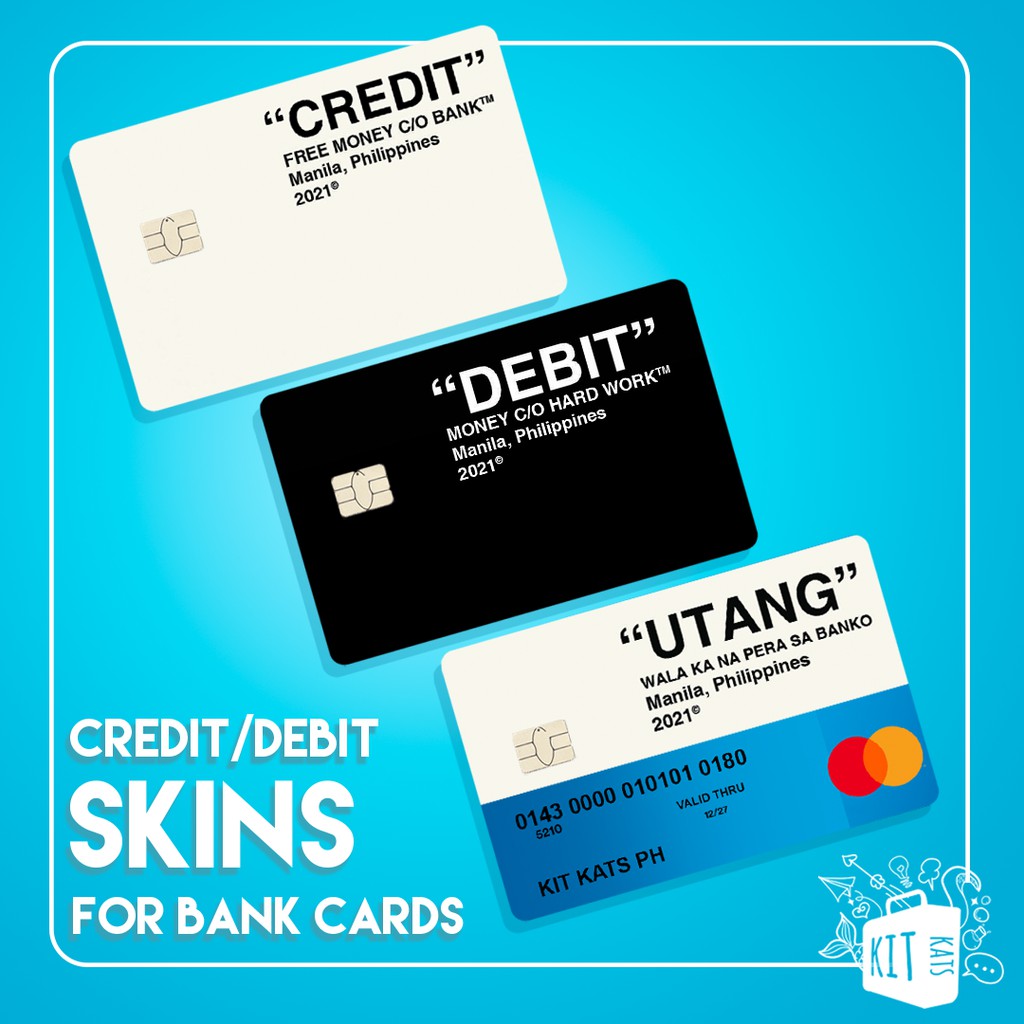 Credit Debit Utang Bank Card Skin designs SOLD PER PIECE | Shopee ...
