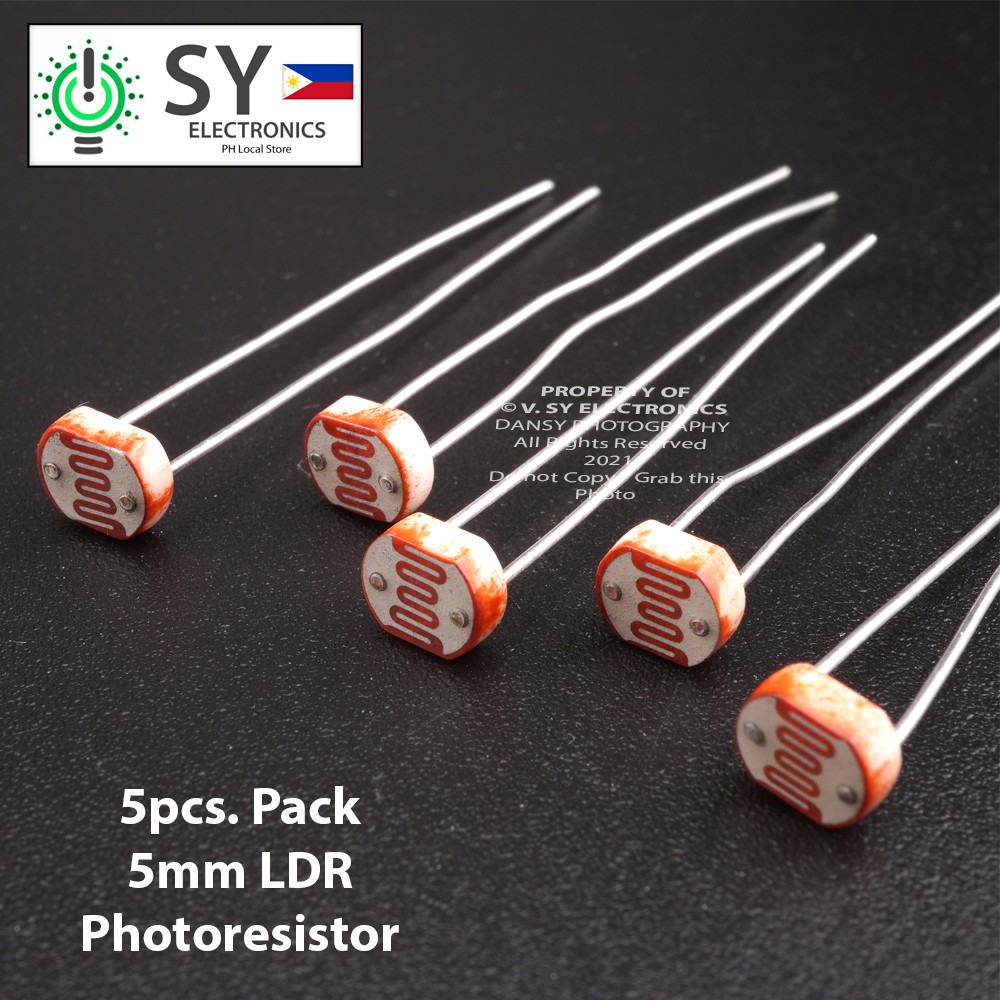 5pcs. Pack LDR 5mm Light Dependent Resistor Photoresistor 5 mm Light ...