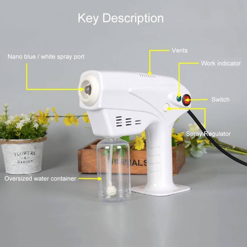 1200W Disinfectant UV Machine Nano Electric Spray Gun Blue Light ...