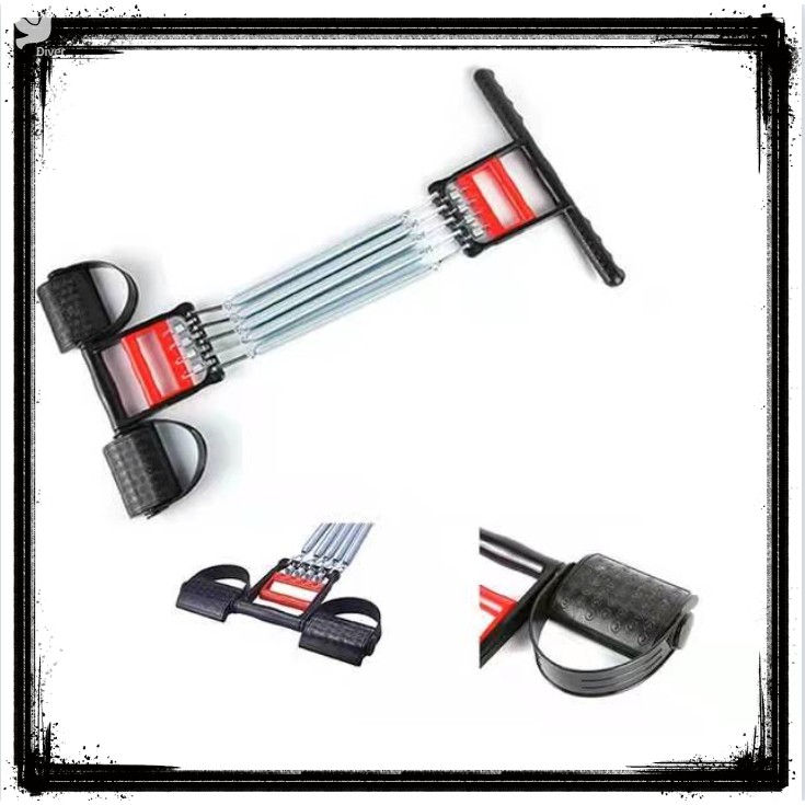Chest expander and grasper 5 spring muscle 3in1/spring chest stretching ...